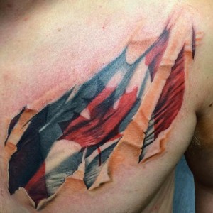 18 Patriotic Canadian Flag Tattoos - TattooBlend