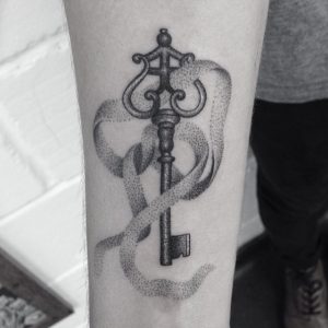 32 Must-See Skeleton Key Tattoo Designs - TattooBlend
