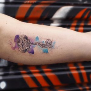 32 Must-See Skeleton Key Tattoo Designs - TattooBlend